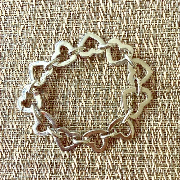 Jewelry | Silver Interlocking Heart Bracelet | Poshmark