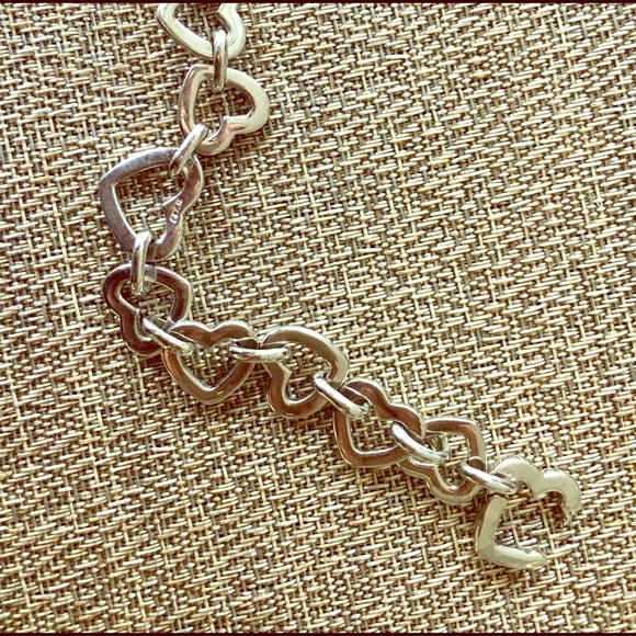 Jewelry | Silver Interlocking Heart Bracelet | Poshmark
