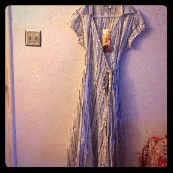 Kim Parrish | Dresses | Beautiful Vintage Wrap Dress Silver Kim Parrish ...