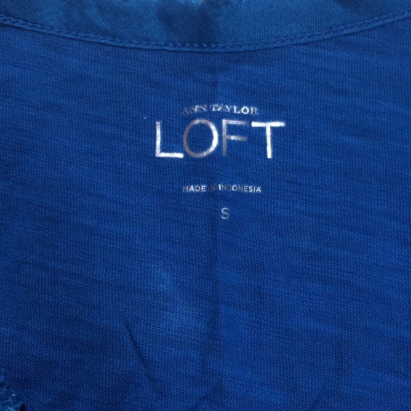 LOFT | Tops | Blue Loft Ruffle Tank Top | Poshmark