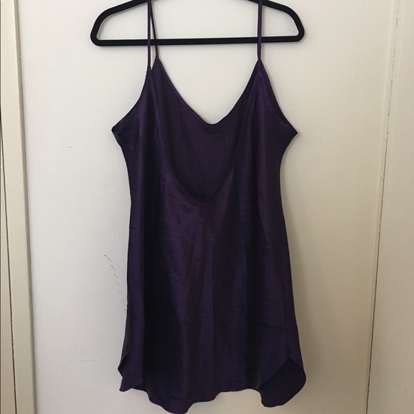 Intimates & Sleepwear | Vintage Deep Purple Satin Slip | Poshmark