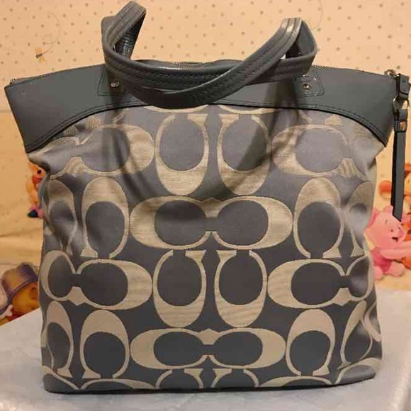 Coach | Bags | Coach Signature Blue Large Tote Model F833 | Poshmark