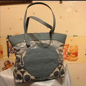 Coach | Bags | Coach Signature Blue Large Tote Model F833 | Poshmark