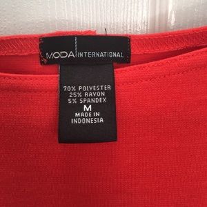 Moda International | Dresses | Moda International Red Sleeveless Dress ...