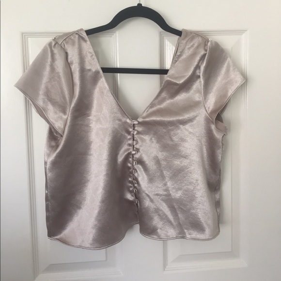Zara | Tops | Zara Metallic Top | Poshmark