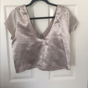 Zara | Tops | Zara Metallic Top | Poshmark
