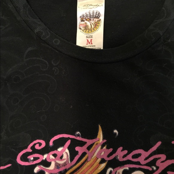 Ed Hardy | Tops | Black Shirt With Mermaid | Poshmark