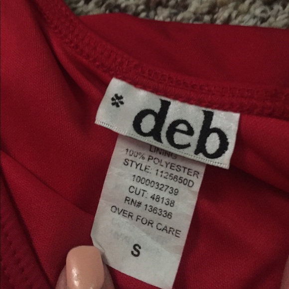 Deb | Dresses | Red Fitted Dress | Poshmark