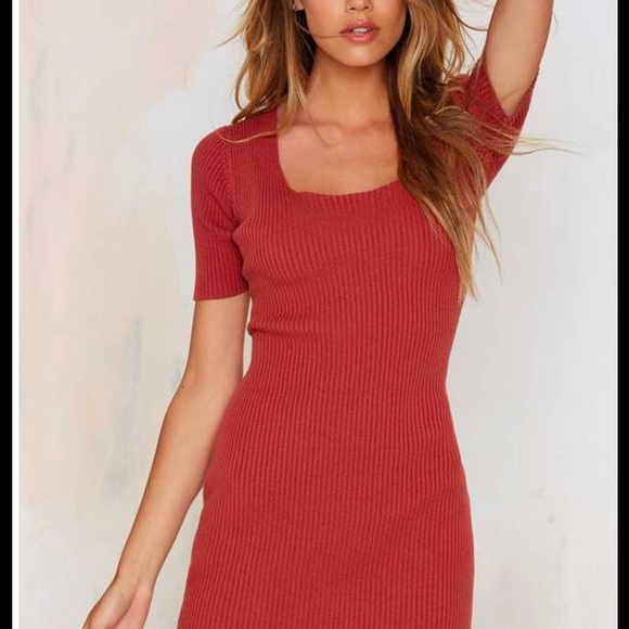 Nasty Gal | Dresses | Rust Knit Dress By Glamorous From Nasty Gal ...