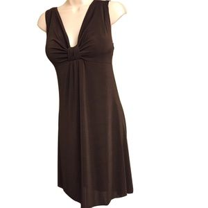 Dresses | Sleeveless Brown Knotted Vneck Dress | Poshmark