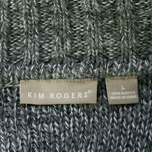 Sweaters | Kim Rogers Grey Cableknit Half Sleeve Sweater | Poshmark