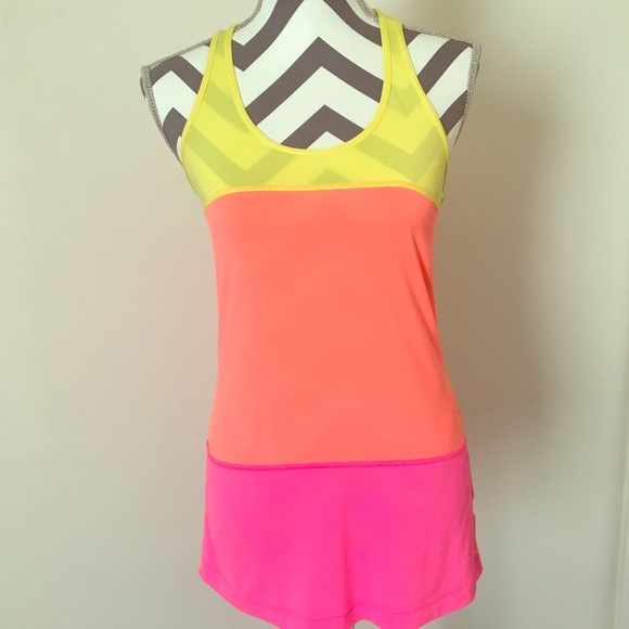 Xersion | Tops | Neon Color Block Workout Tank Top | Poshmark
