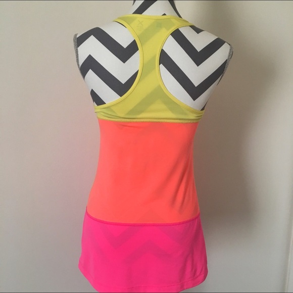 Xersion | Tops | Neon Color Block Workout Tank Top | Poshmark