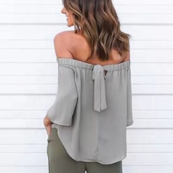 Tops | Off Shoulder Chiffon Blouse | Poshmark