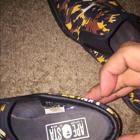 Bape | Shoes | Bape A Bathing Ape Fire Camo Slip Ons Womens | Poshmark