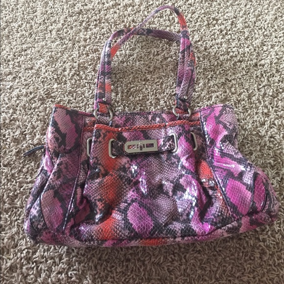 Nine West | Bags | Multi Colored Faux Snake Skin Hand Bag | Poshmark
