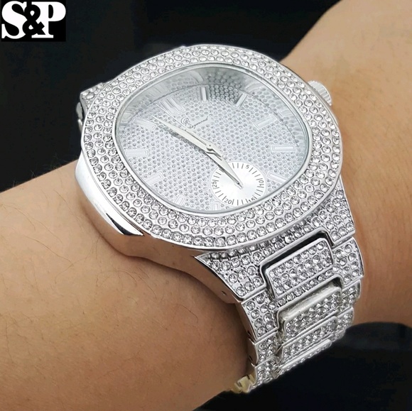 Accessories | Hip Hop Quavo White Gold Pt Luxury Watch Set | Poshmark