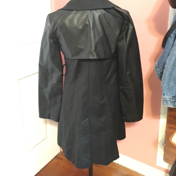 BB Dakota | Jackets & Coats | Bb Dakota Leather Sleeve Trench Coat ...