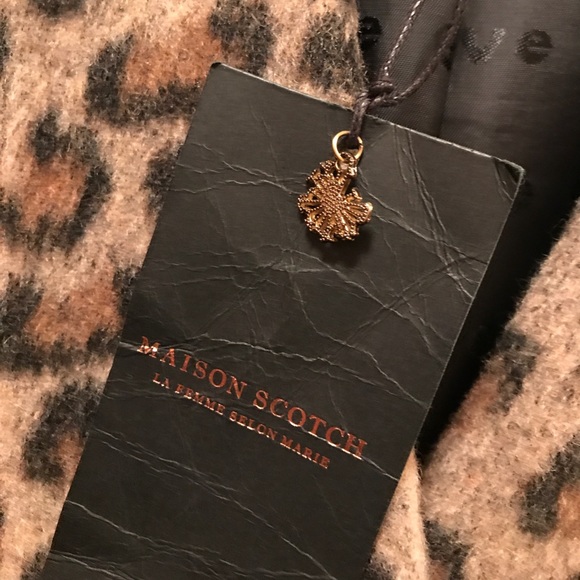 Scotch & Soda | Jackets & Coats | Scotch Leopard Print Wool Coat | Poshmark