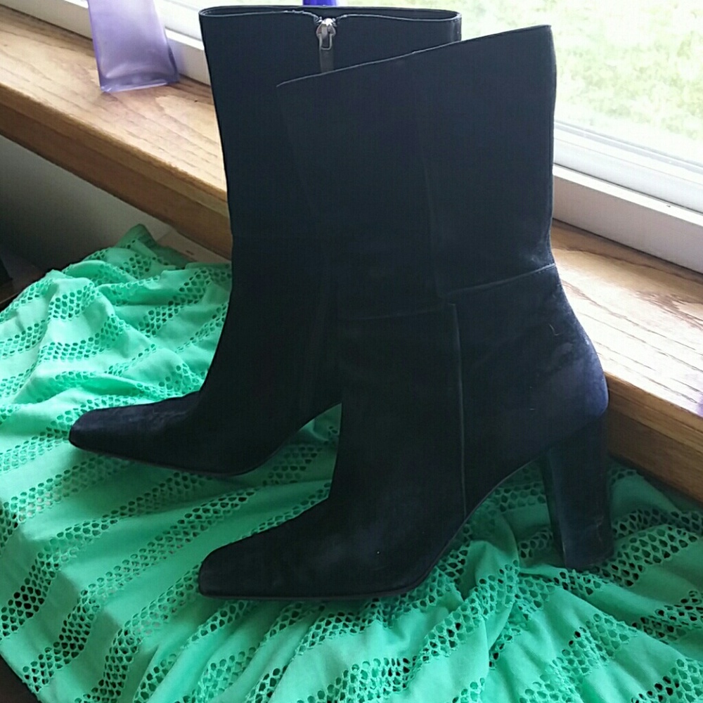 Anne Klein Soft Suede Leather Boots - Gem