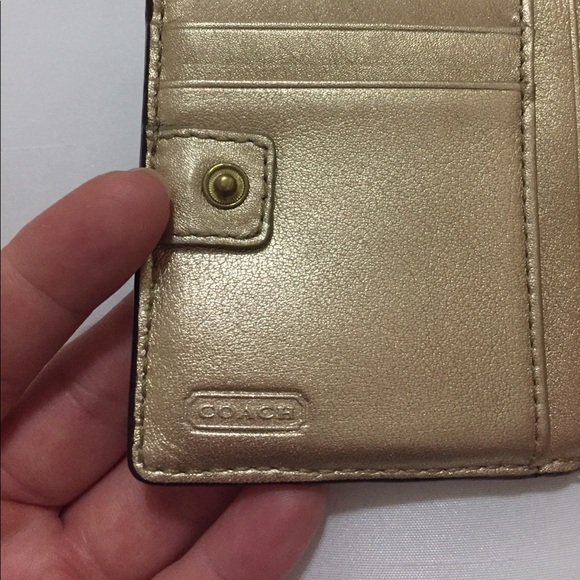 Coach | Bags | Authentic Gold Leather Coach Wallet | Poshmark