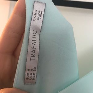 Zara | Tops | Zara Light Blue Flowy Top Size Medium | Poshmark
