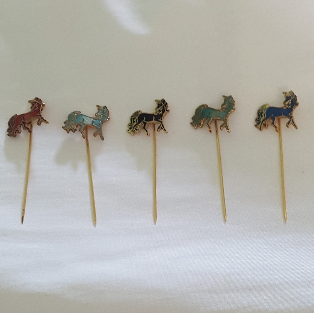 Cloisonn Unicorn Horse Lapel Pin Bundle - Gem