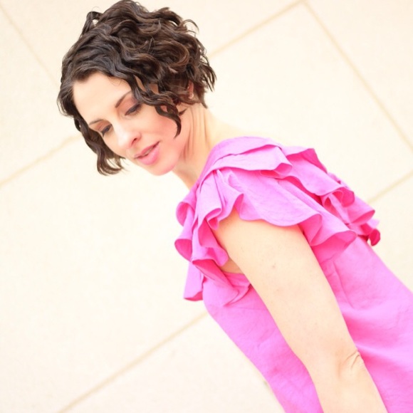 Tops | Nwt Hot Pink One Shoulder Ruffle Top | Poshmark