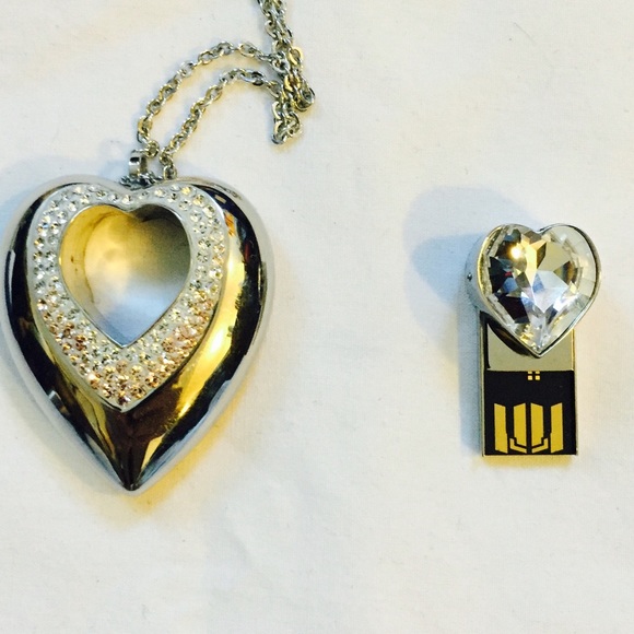 Swarovski | Jewelry | Swarovski Heart Usb Pendant | Poshmark