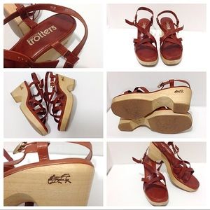Trotters | Shoes | Old Maine Trotters Vintage Rust Orange Clog Sandal ...