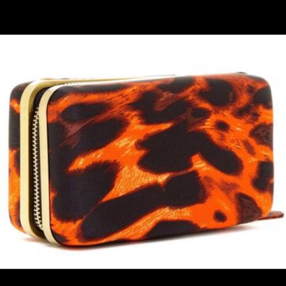 Pink Cosmo | Bags | Pink Cosmo Leopard Print Zip Box Clutch | Poshmark