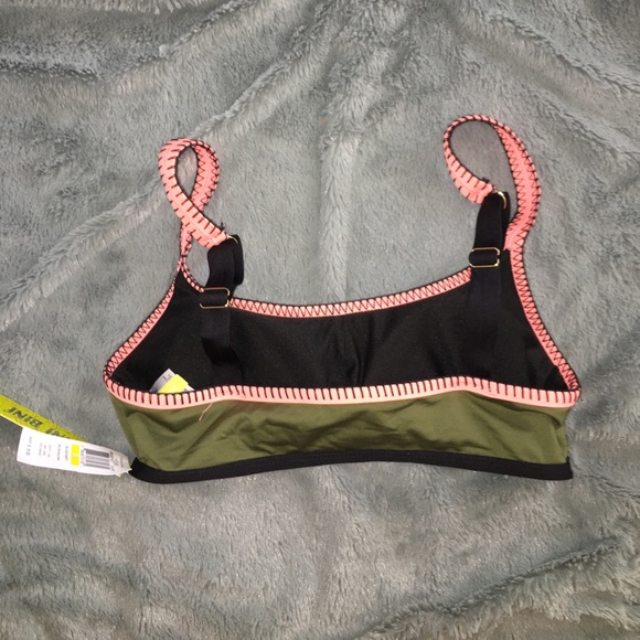 Gianni Bini | Swim | Gianni Bini Olive Block Party Bikini Top | Poshmark