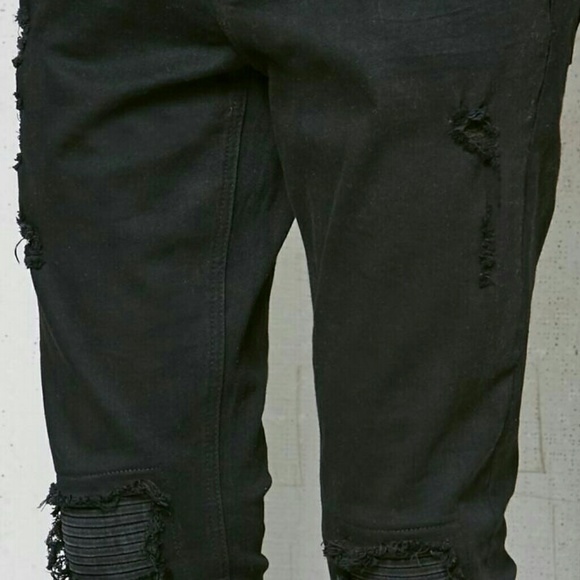 PacSun | Jeans | Pacsun Stacked Skinny Destroyed Moto Zip Jeans | Poshmark