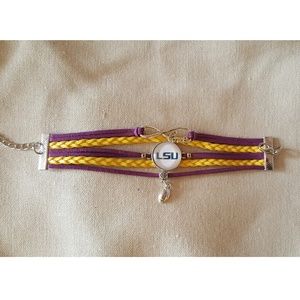 Jewelry | Lsu Tigers College Football Charm Bracelet | Poshmark
