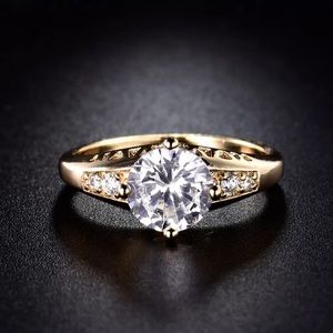 Jewelry | Round Gold Engagement Ring | Poshmark