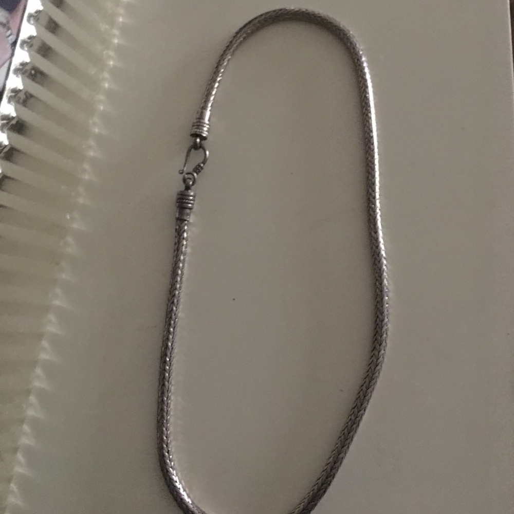 Heavy Sterling Silver Necklace - Gem