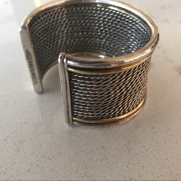 David Yurman | Jewelry | David Yurman Silver 8k Gold Wide Cuff Bracelet ...