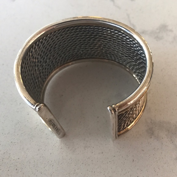 David Yurman | Jewelry | David Yurman Silver 8k Gold Wide Cuff Bracelet ...