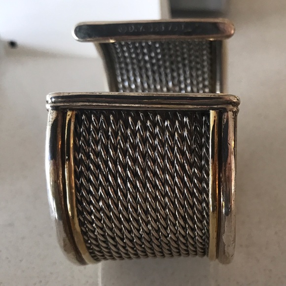 David Yurman | Jewelry | David Yurman Silver 8k Gold Wide Cuff Bracelet ...