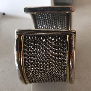 David Yurman | Jewelry | David Yurman Silver 8k Gold Wide Cuff Bracelet ...