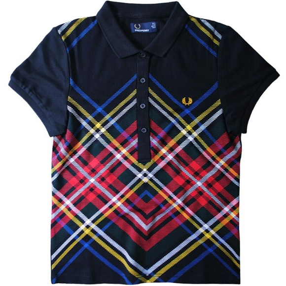 Fred Perry | Tops | Fred Perry Plaid Tartan Womens Polo Shirt | Poshmark