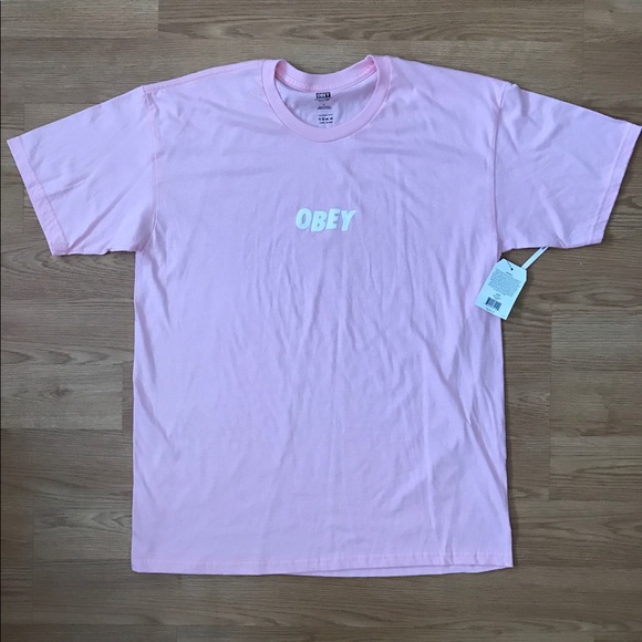 Obey | Shirts | Brand New Obey Pink Mens Large Tee | Poshmark