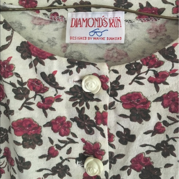 Tops | Romantic Longsleeved Peplum Top With Rose Pattern | Poshmark