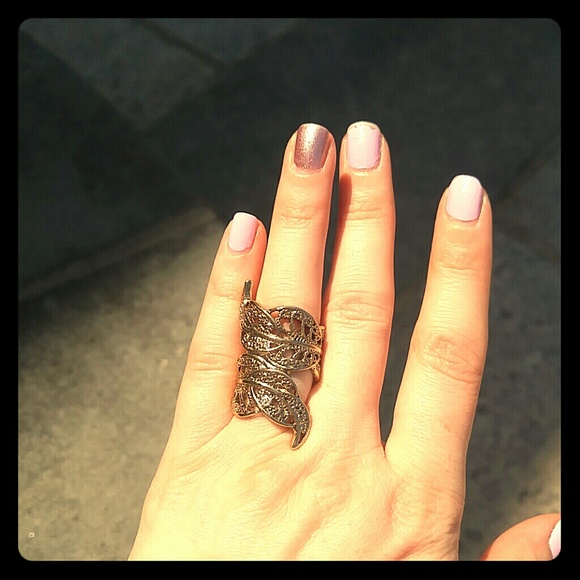Jewelry | Gold Colored Wrap Around Leaf Ring | Poshmark