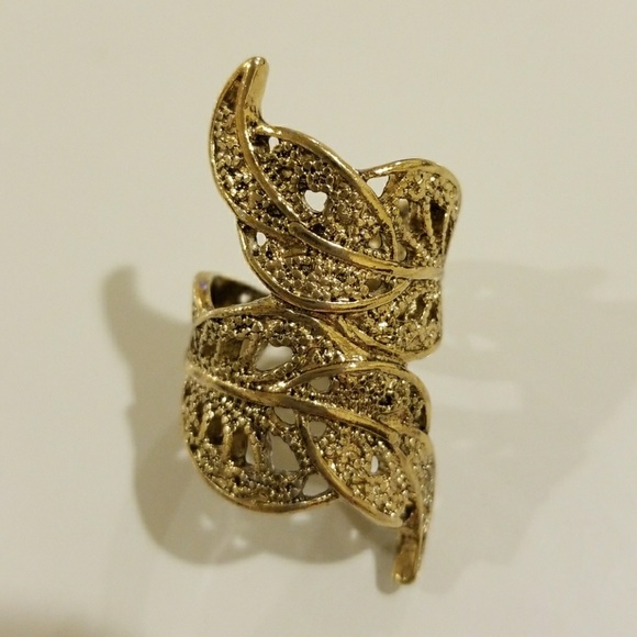 Jewelry | Gold Colored Wrap Around Leaf Ring | Poshmark