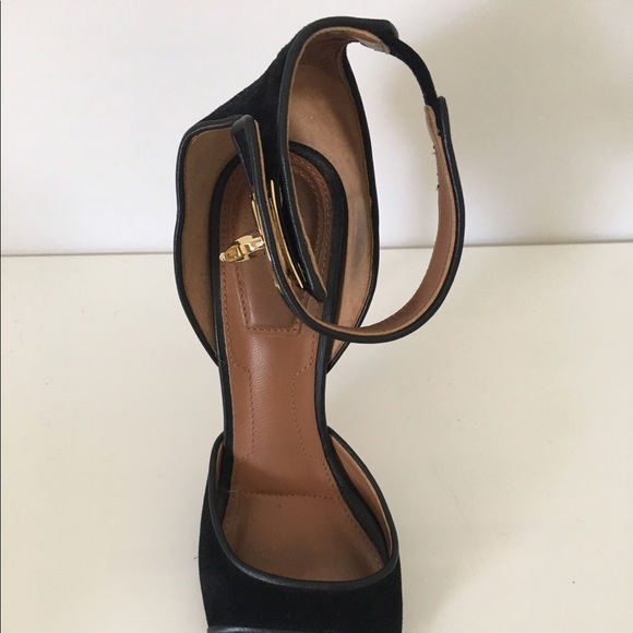 Givenchy | Shoes | Givenchy Shark Lock Sandal Black Suede Leather T38 ...