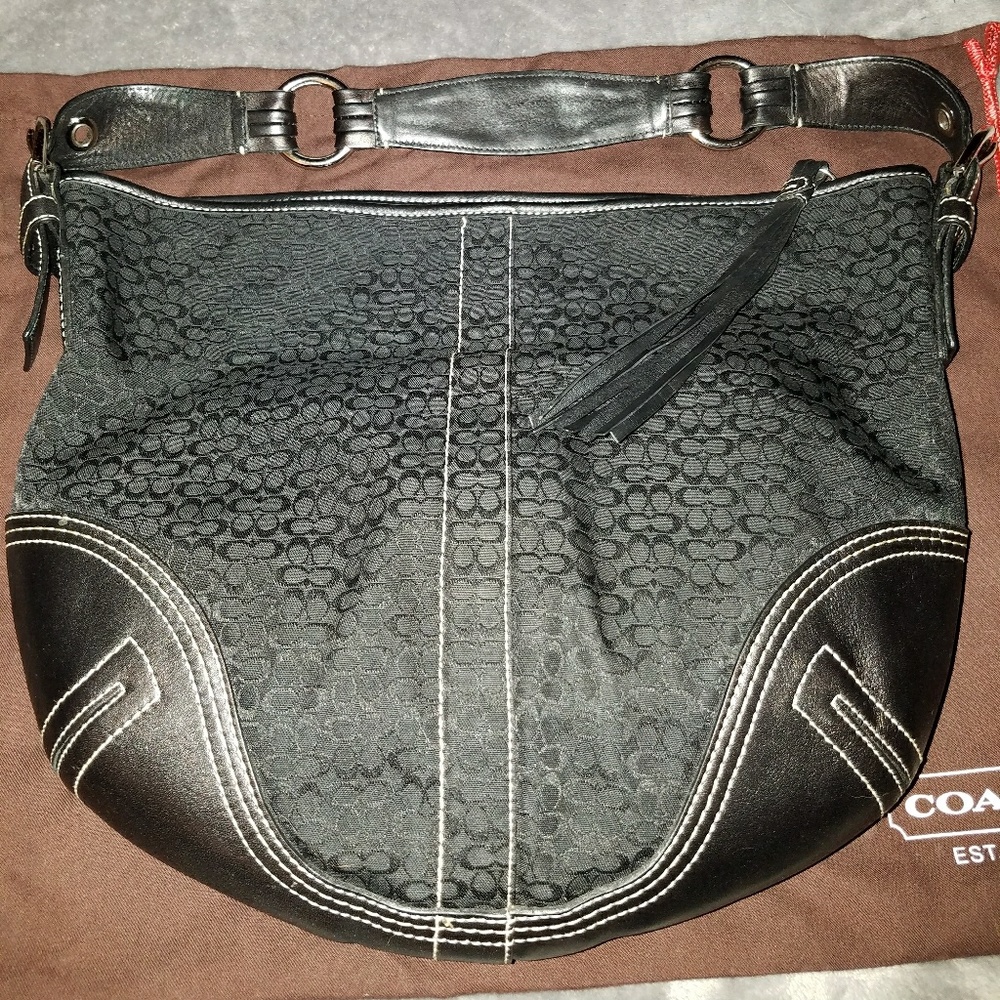 Authentic Vintage Black Coach Purse - Gem