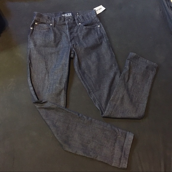 Hot Topic | Jeans | Rude Mens Emo Grunge Slim Straight Black Jeans ...