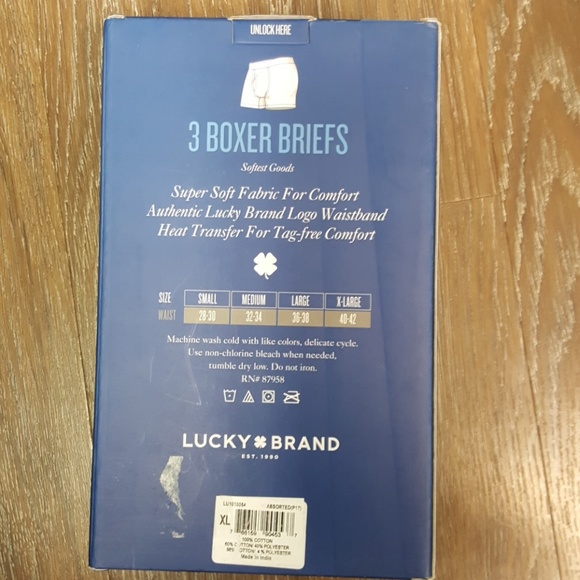 Lucky Brand | Underwear & Socks | 3pk Xl Lucky Brand Boxer Breifs ...