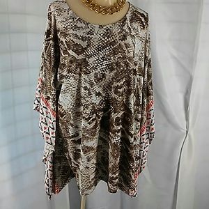 Alia | Tops | Alia Brand Poncho Like Tunic Snake Print | Poshmark